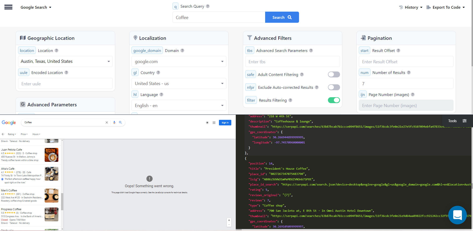 [Google Local "Places Results API] Returning Unexpected Results When Pagination Params are ...