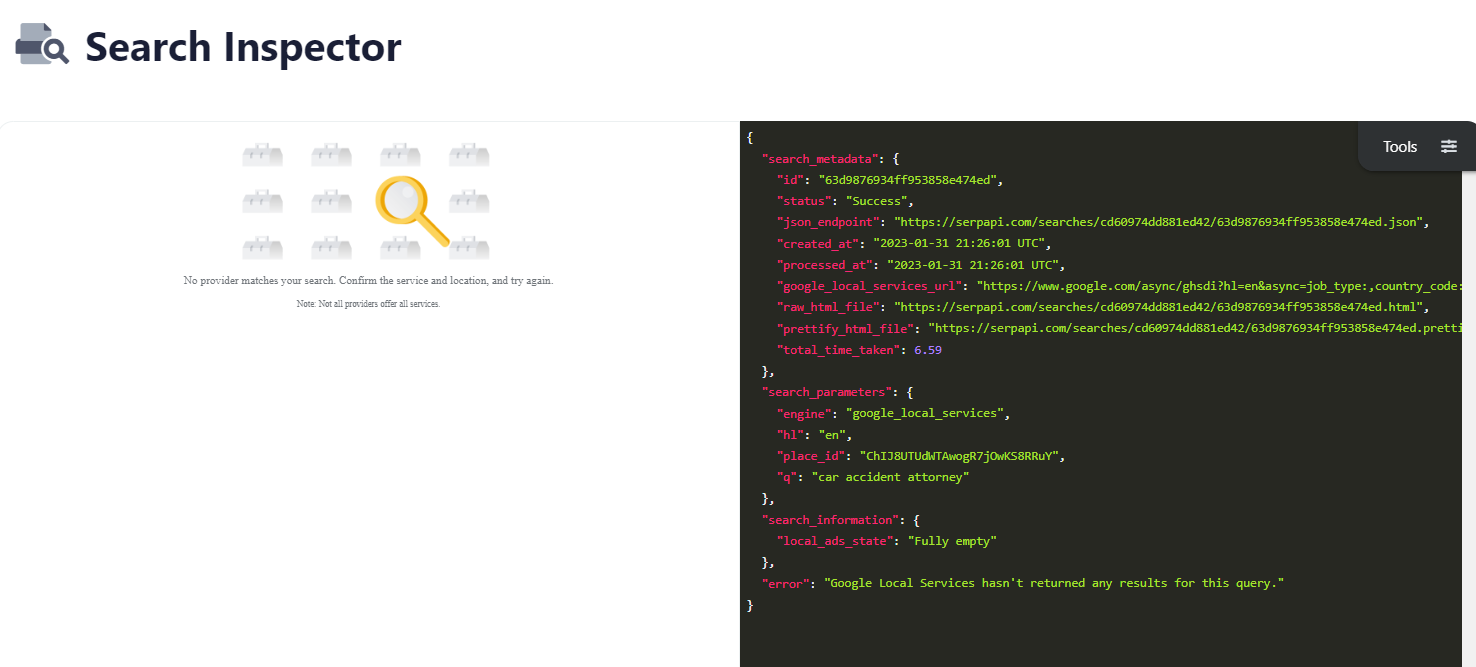 [Google Local Services] Some Locations Returning Empty Results · Issue #615 · serpapi/public ...
