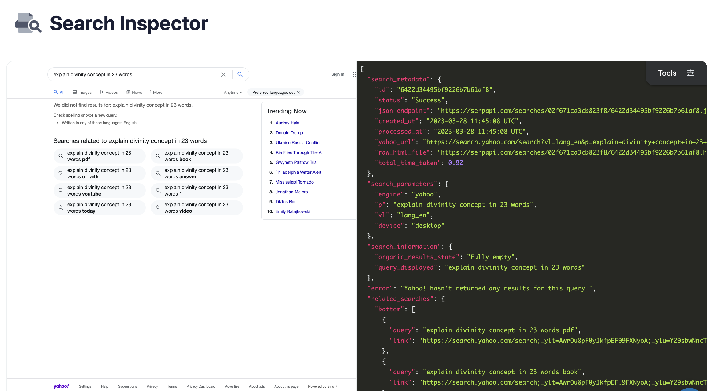 [Yahoo Search API] Searches Returning Empty Results · Issue #751 · serpapi/public-roadmap · GitHub