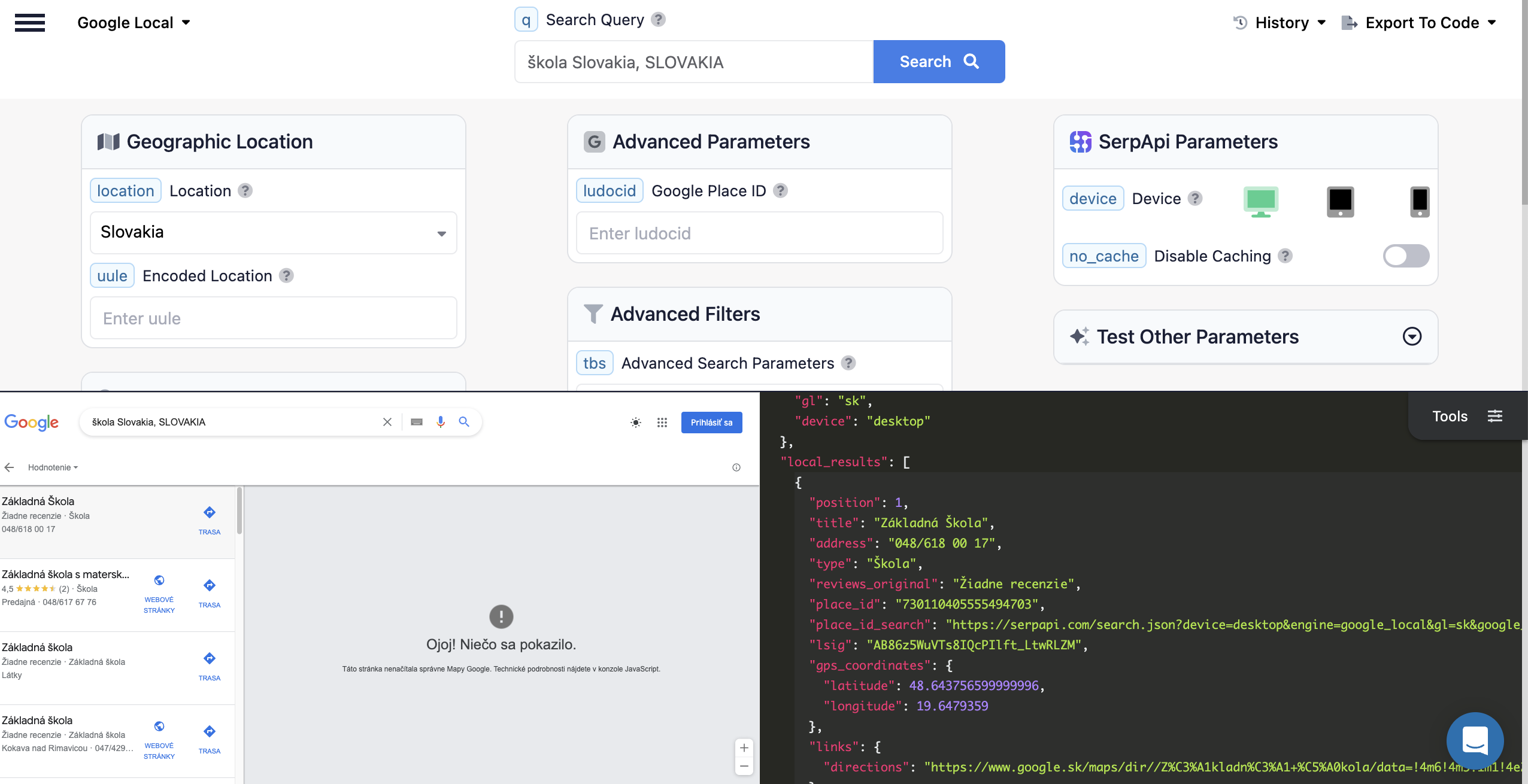 [Google Local API] Phone Number Parsed in `address`, City Name Parse in ...