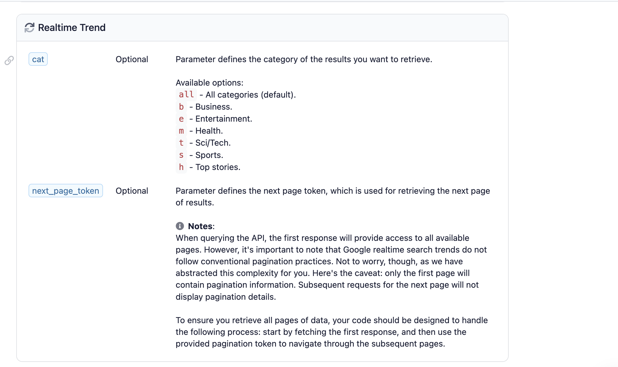 [Documentation] Clarify Documentation for Google Trends Trending Now Realtime Parameters · Issue ...