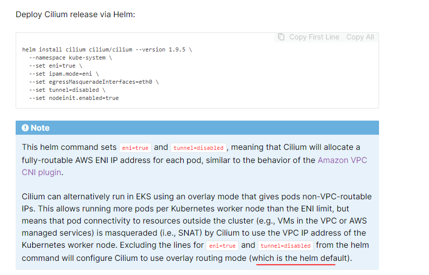 IPAM ENI not compatible with tunnel config in eks setup · Issue #12981 · cilium/cilium · GitHub