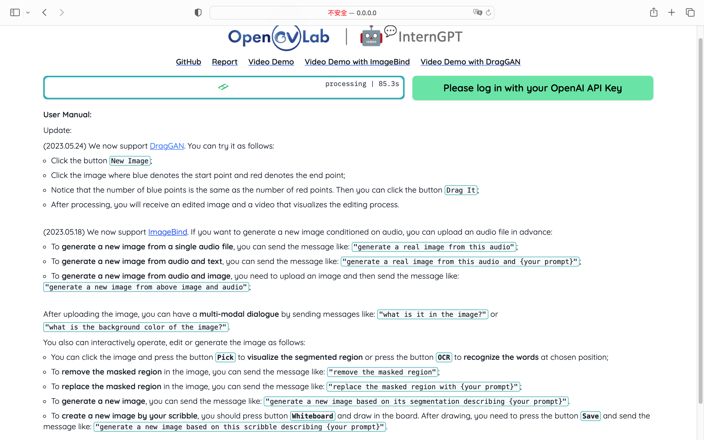 OpenAI API · Issue #58 · OpenGVLab/InternGPT · GitHub OpenAI API · Issue #58 · OpenGVLab/InternGPT · GitHub