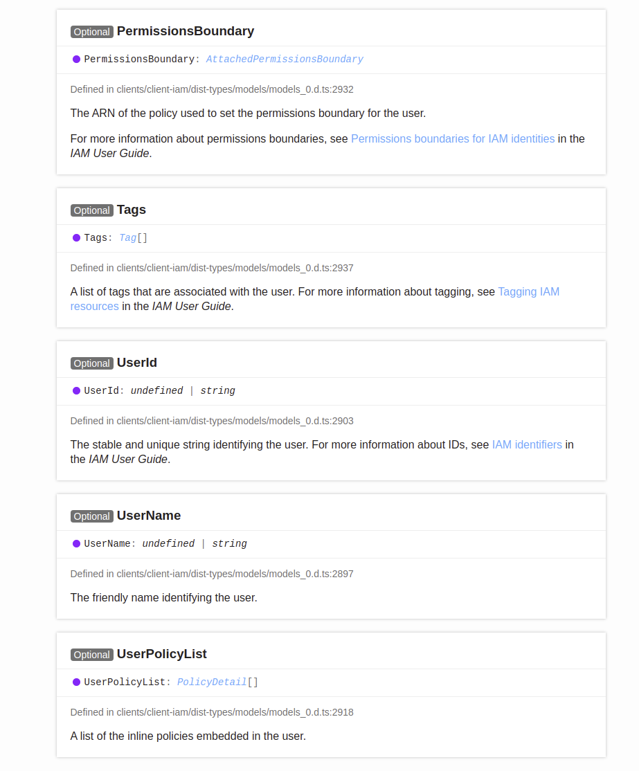 client-iam: GetAccountAuthorizationDetailsCommand: UserPolicyList in UserDetail unexpectedly ...