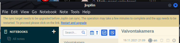 The sync target could not be upgraded due to an error. · Issue #5773 · laurent22/joplin · GitHub