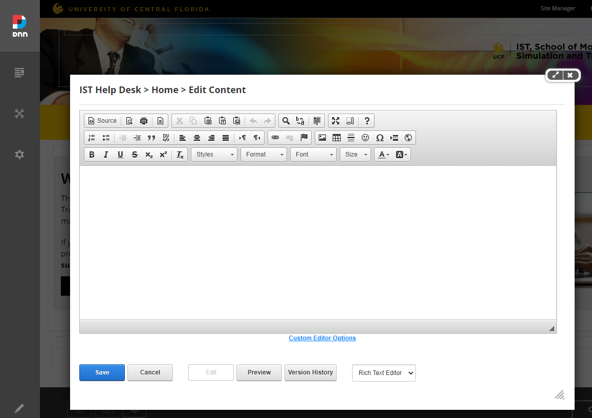 Edit Content doesn't load content or allow edits · Issue #4037 · dnnsoftware/Dnn.Platform · GitHub