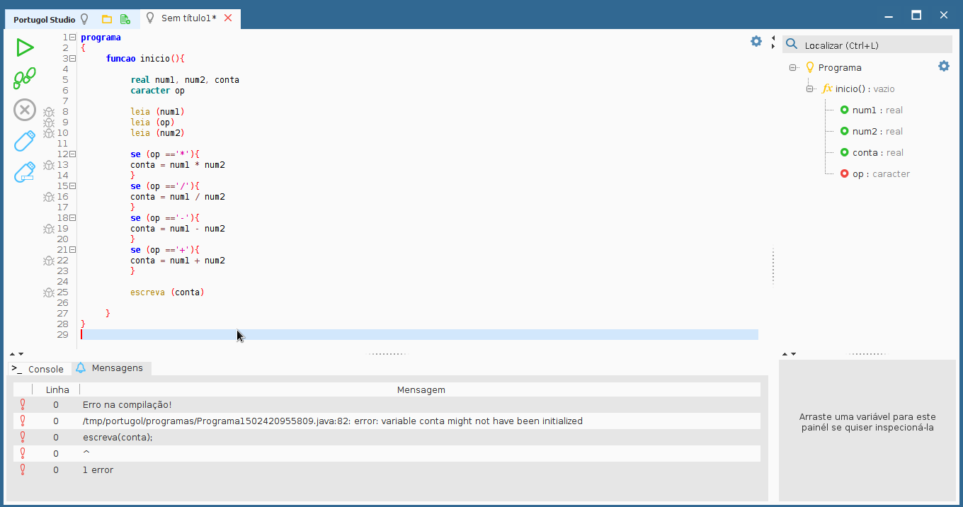 Erro ao exibir resultado de conta simples · Issue #289 · UNIVALI-LITE ...