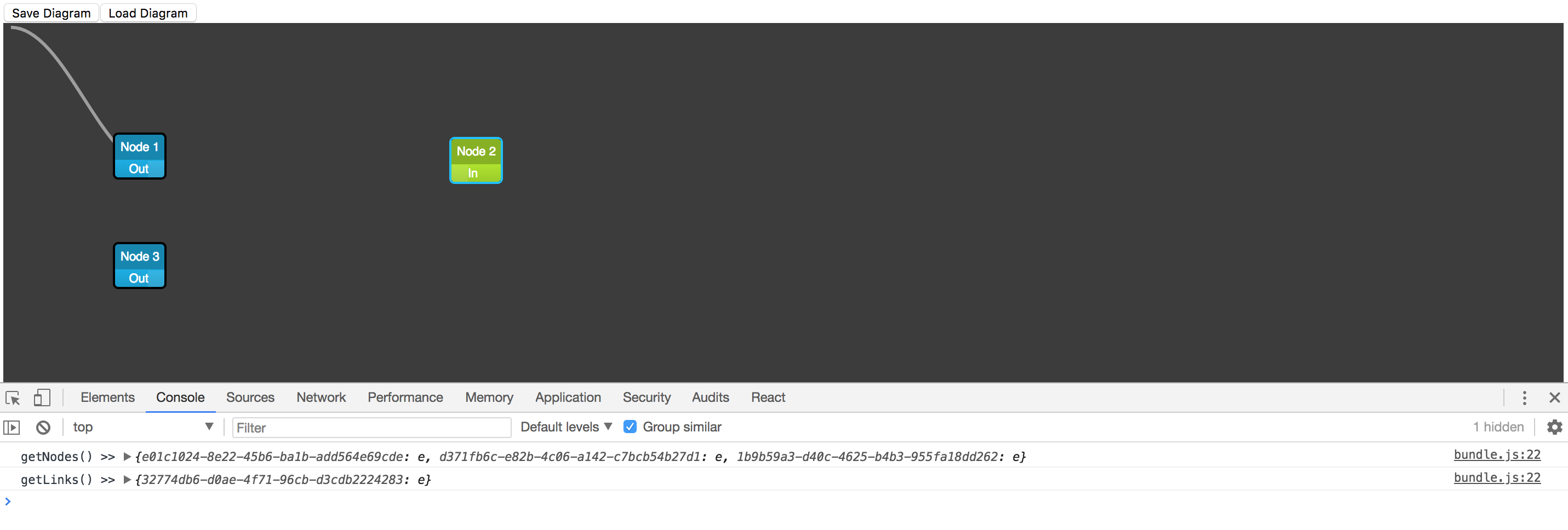 links added through code not rendered properly · Issue #234 · projectstorm/react-diagrams · GitHub