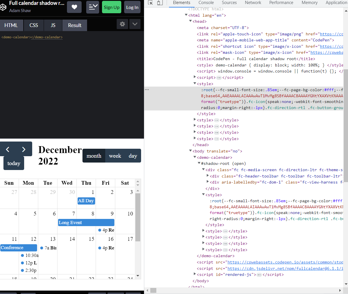 Styles still applied to main DOM when using Shadow DOM. · Issue #7204 · fullcalendar ...