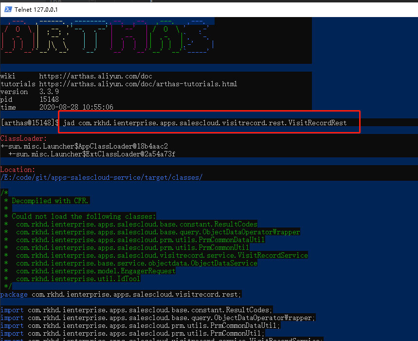 jad 反编译类失败 · Issue #1465 · alibaba/arthas · GitHub