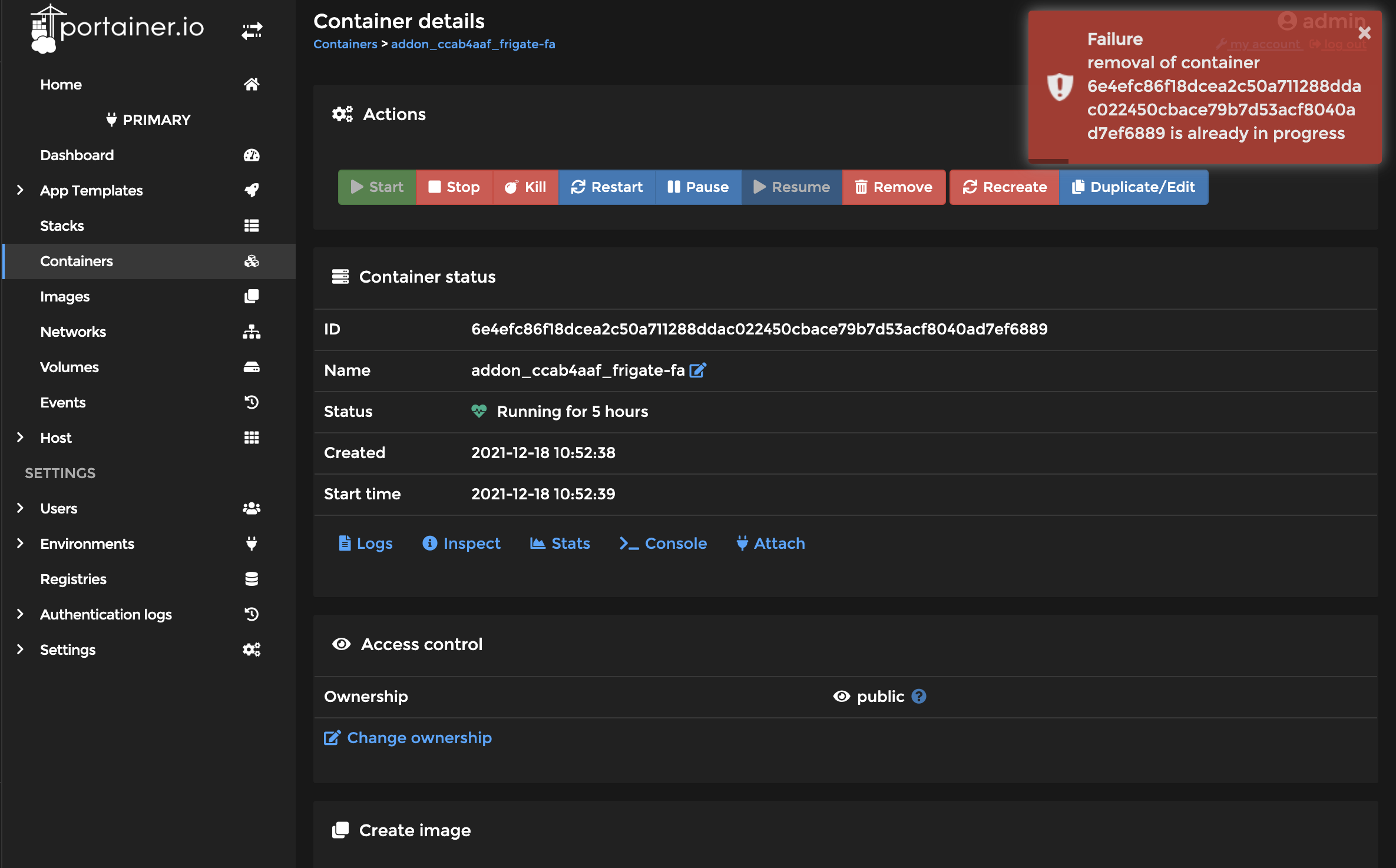 [Support]: Cannot start Frigate · Issue #2476 · blakeblackshear/frigate · GitHub