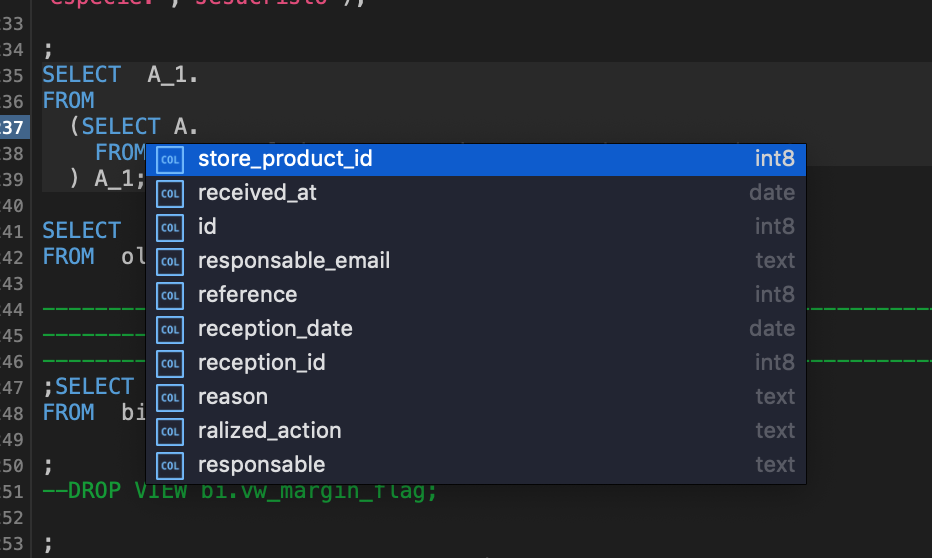 Autocomplete does not work with subquieries · Issue #1323 · TablePlus/TablePlus · GitHub