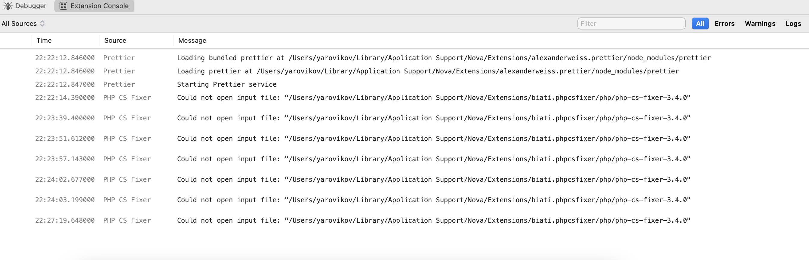 Not Work After Last Update Of The Extension Waiting On Php Cs Fixer To Finish Pre · Issue 