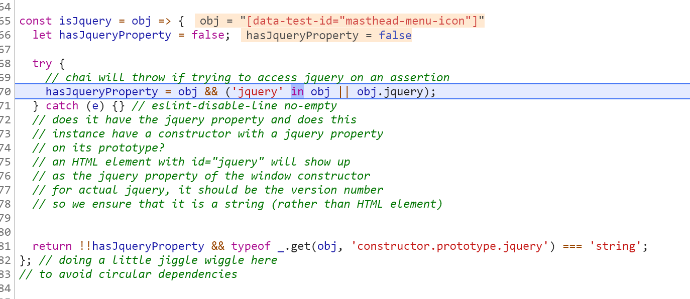 If pausing on handled exceptions, isJQuery fires alot, making it more ...