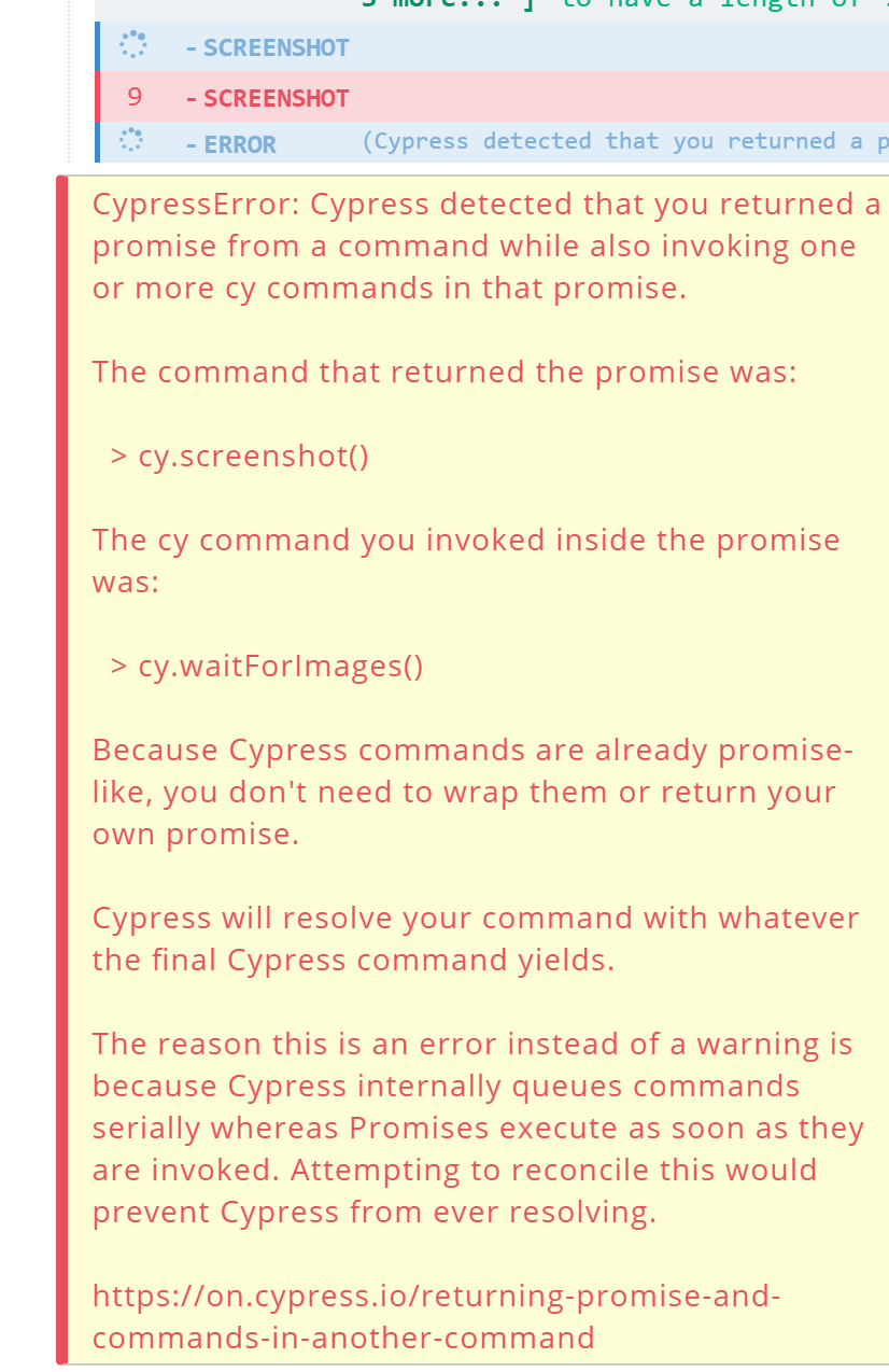 overwriting commands and using promises problematic · Issue #3166 · cypress-io/cypress · GitHub