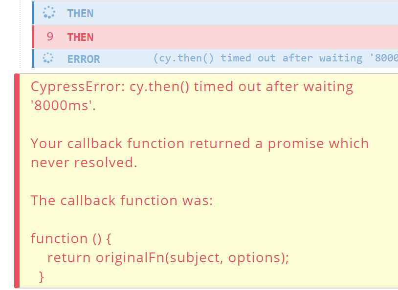 overwriting commands and using promises problematic · Issue #3166 · cypress-io/cypress · GitHub