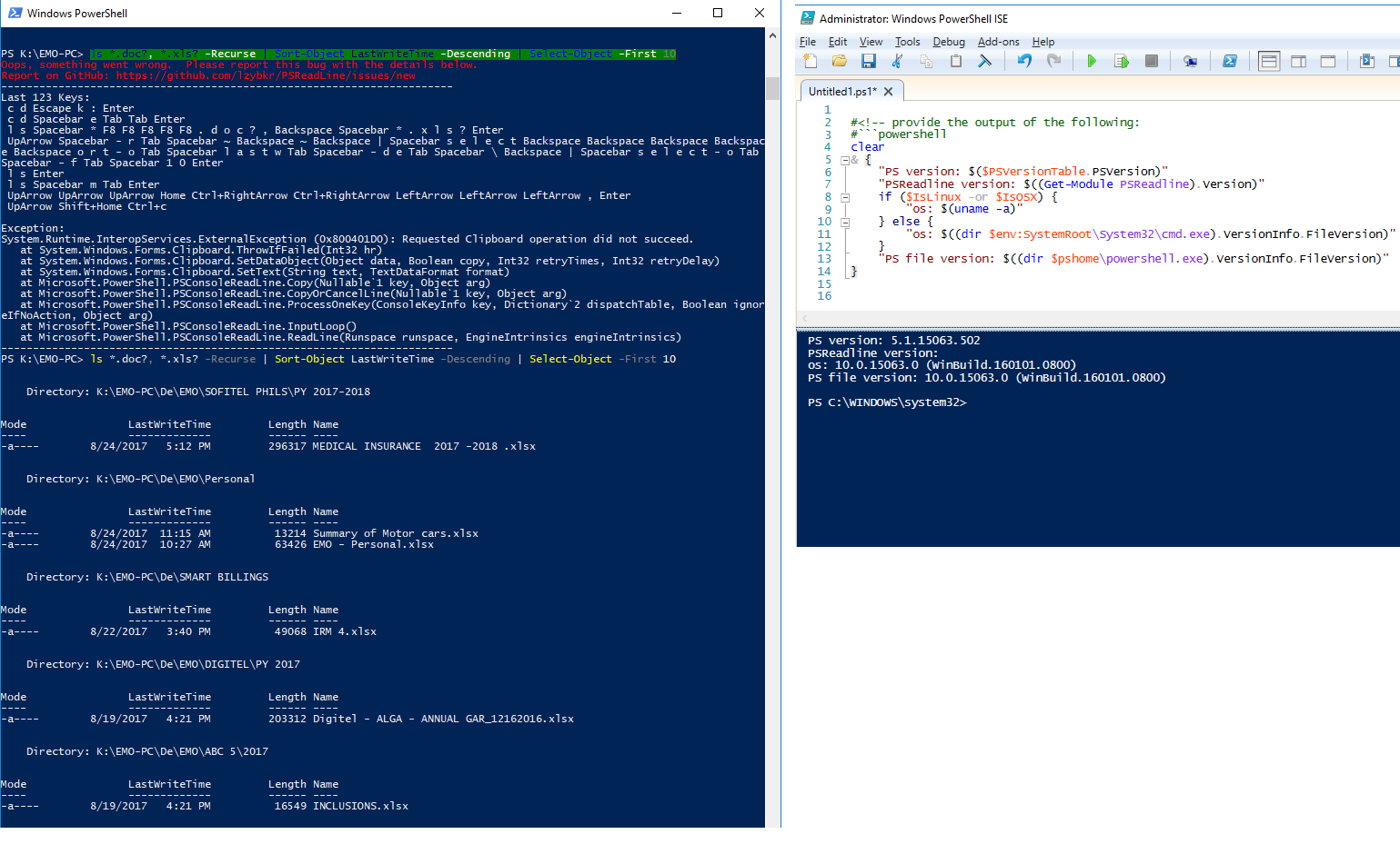 lzybkr/PSReadLine/issues/new · Issue #553 · PowerShell/PSReadLine · GitHub