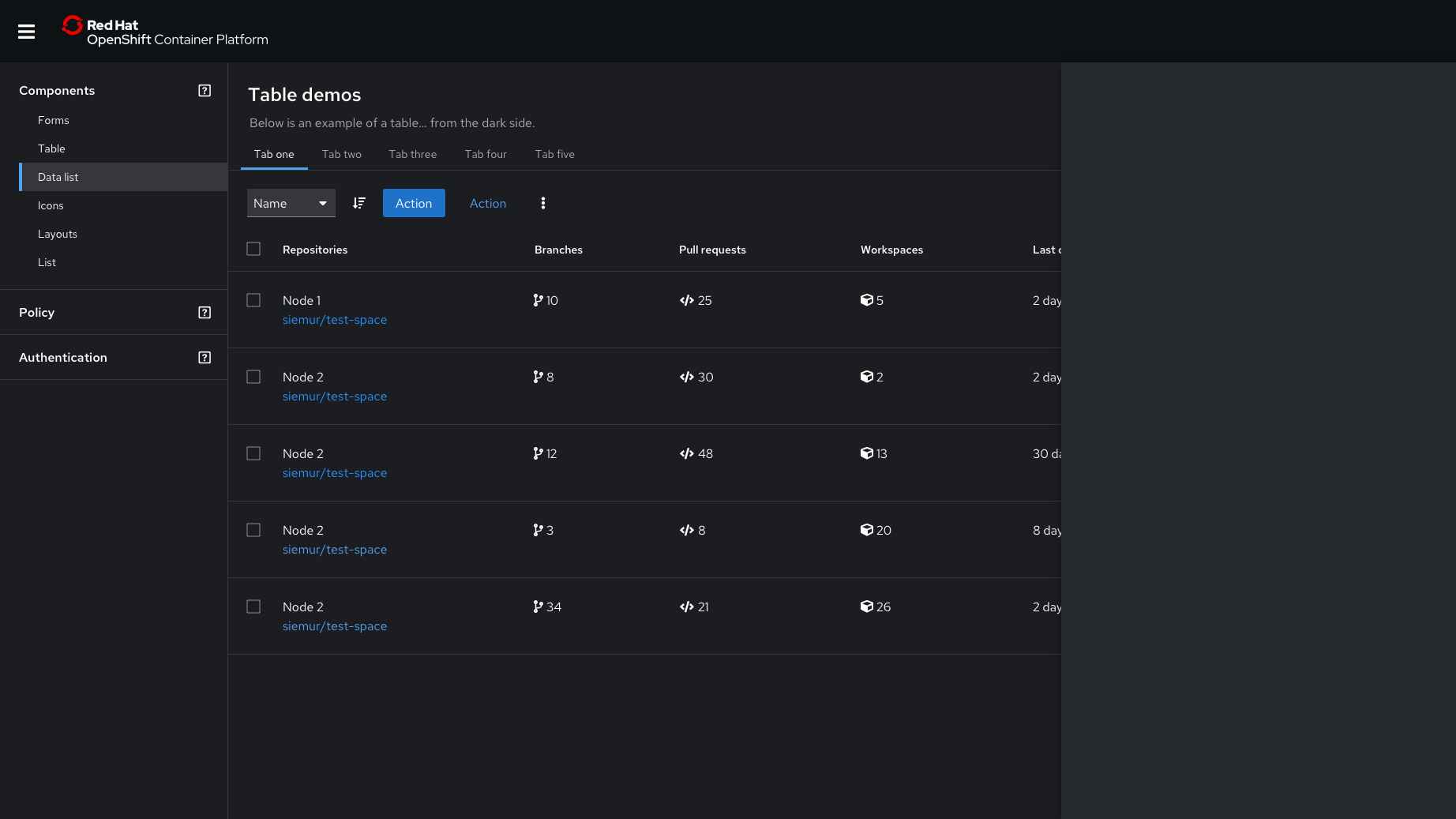 Investigate nav styling for dark theme · Issue #1065 · patternfly/patternfly-design · GitHub