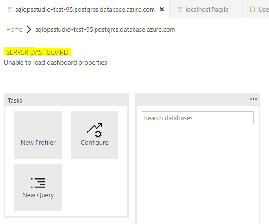 Once Connect To A Azure Database Dashboard Doesn T Open To Default Database · Issue 46