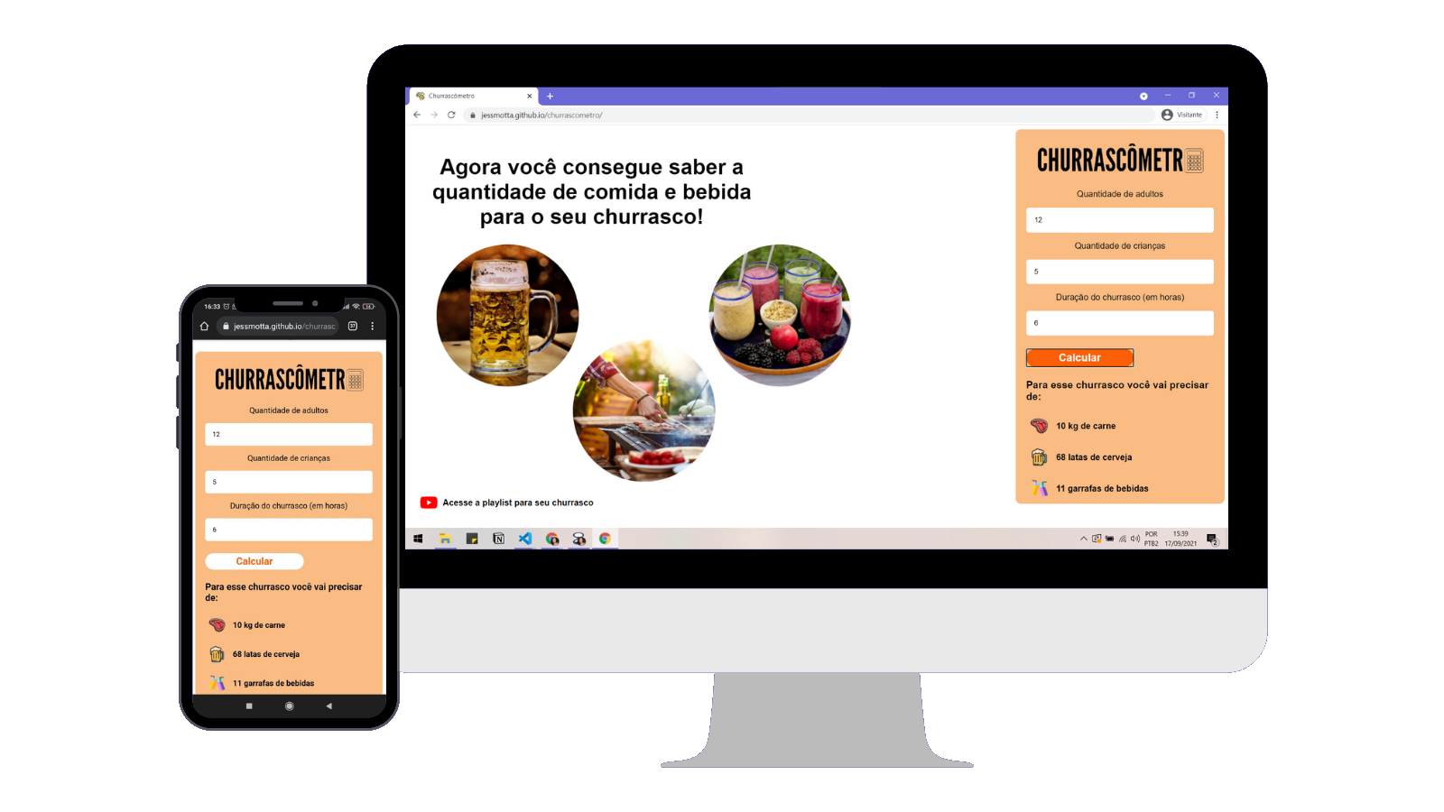 GitHub - JessMotta/churrascometro: Calculadora de bebidas e comidas para o churrasco