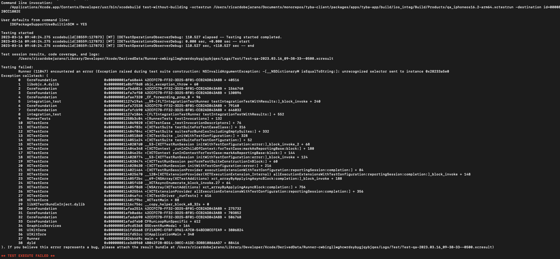 Flutter Integration Test Not Working When Build For Testlab Ios With Schema · Issue 122809
