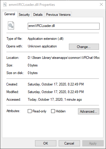 [Bug] Unable to load C:\. . .\emmVRCLoader.dll: System ...