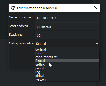 Applying function signature swaps arguments with 'fastcall' cc. · Issue #3291 · rizinorg/rizin ...
