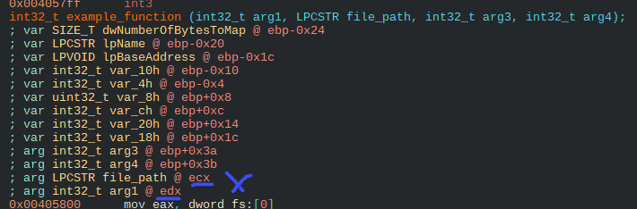 Applying function signature swaps arguments with 'fastcall' cc. · Issue #3291 · rizinorg/rizin ...