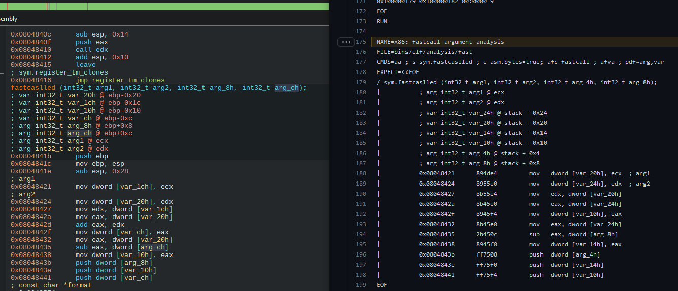 Applying function signature swaps arguments with 'fastcall' cc. · Issue #3291 · rizinorg/rizin ...