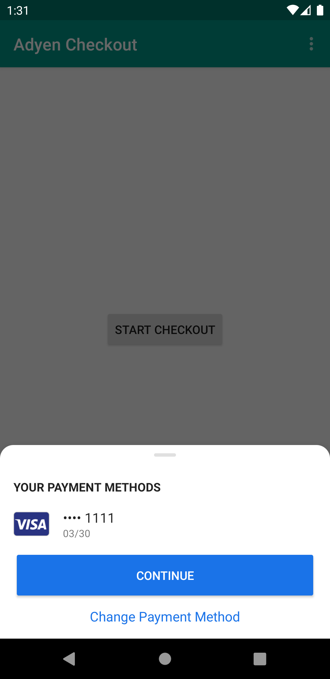 Make Drop-in show directly a single payment method. · Issue #205 · Adyen/adyen-android · GitHub