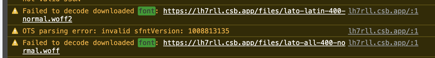 Fonts Are Not Working In Sandpack And Codesandbox Examples · Issue 914
