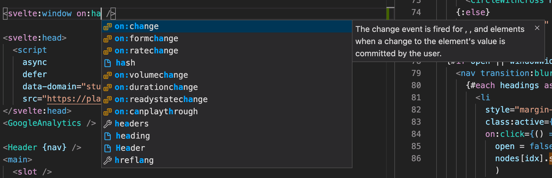 Missing event suggestion on · Issue #968 · sveltejs/language-tools · GitHub Missing event suggestion on · Issue #968 · sveltejs/language-tools · GitHub