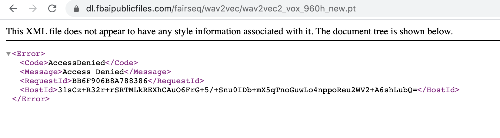 Wav2Vec 2.0 Large (LV-60) Path is broken · Issue #2899 · facebookresearch/fairseq · GitHub