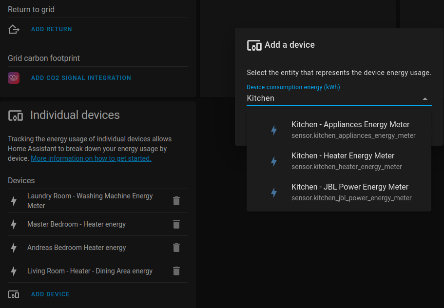 unable to add sensors to Energy Tab - individual devices · Issue #228 · bramstroker ...