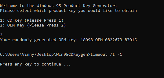 Themes / Apps / Mods - Crack95 - Generate Random Windows 95 CD and OEM ...