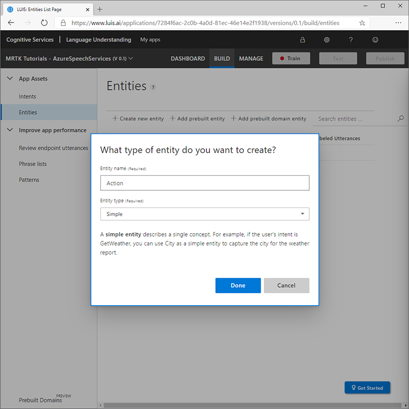 LUIS app creation UI has changed, instructions do not match UI · Issue #51 · MicrosoftDocs/mixed ...