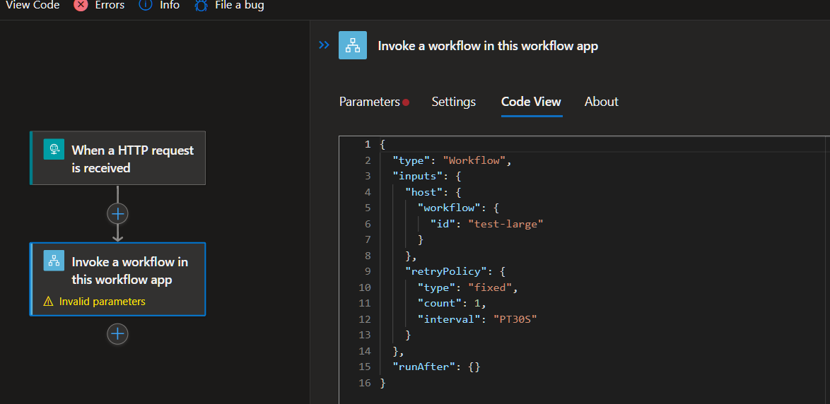 Invoke a workflow in this workflow app - Retry policy read as parameters · Issue #3133 · Azure ...