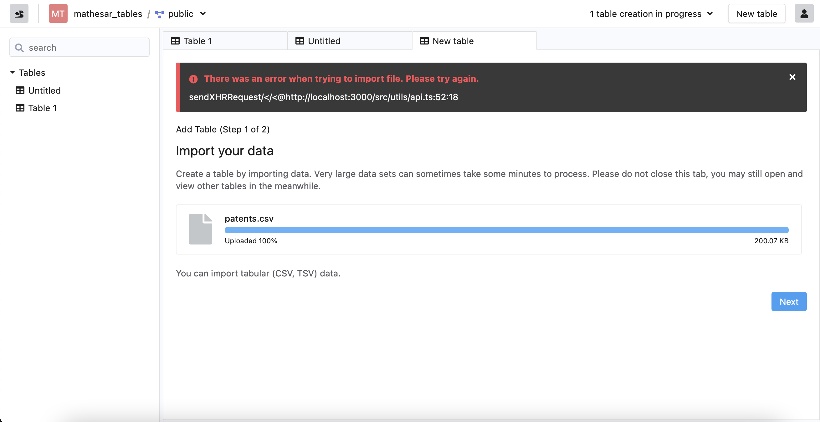 Error importing CSV file through the frontend · Issue #577 · mathesar ...