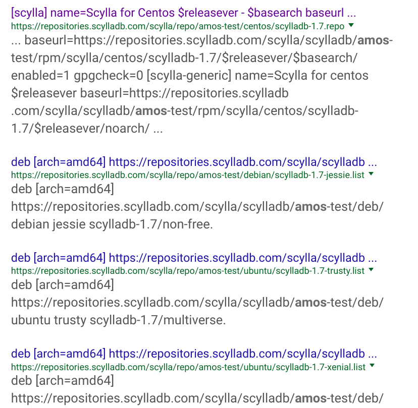disable search engine record of repositories.scylladb.com · Issue #3105 · scylladb/scylladb · GitHub