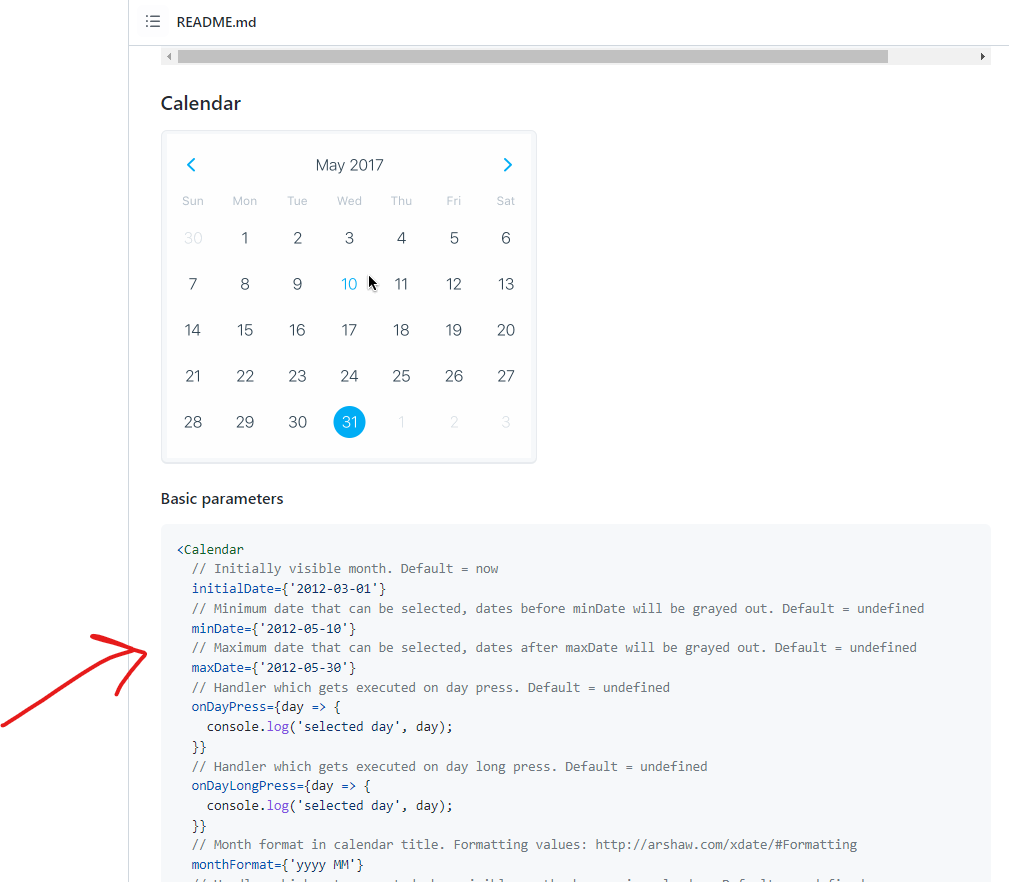 Select Dates Between Dates Issue 2122 Wix react native calendars