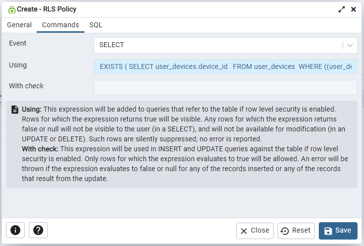 Make Using And With Check Fields In Createedit Rls Policy A Textarea Instead Of Input 3045