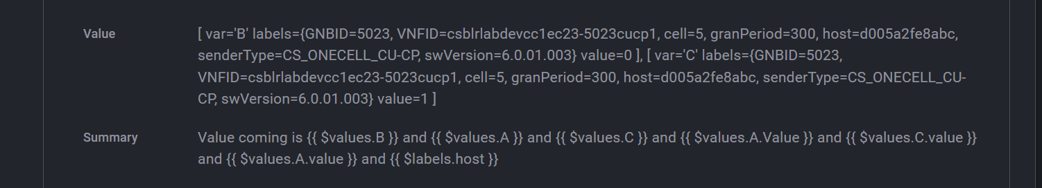 Using {{ $value }} doesnt return value · Issue #37393 · grafana/grafana · GitHub