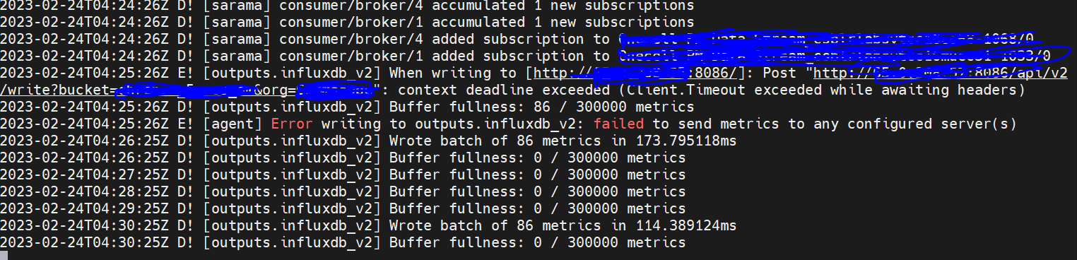 InfluxDB output plugin - recover after Context Deadline · Issue #12685 · influxdata/telegraf ...