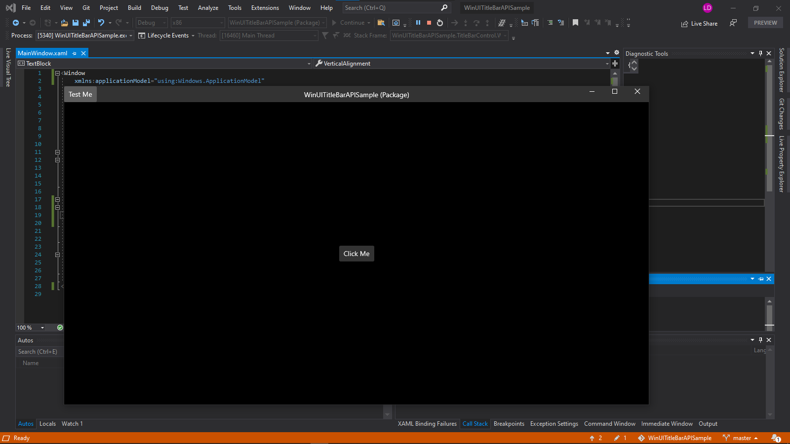 Proposal: Allow adding interactive areas to the TitleBar · Issue #4233 · microsoft/microsoft-ui ...