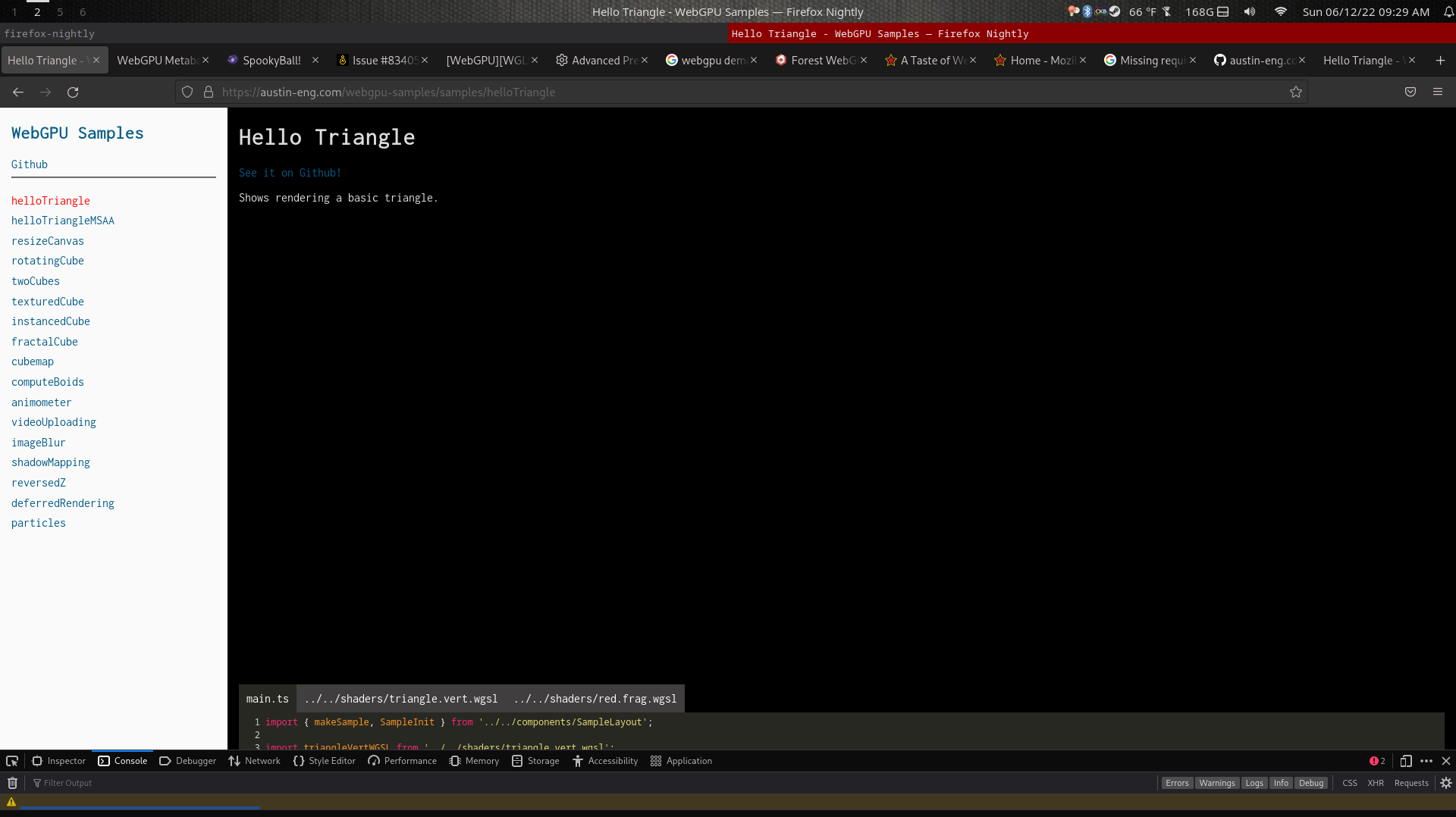 austin-eng.com - WebGPU using WGSL shaders is broken · Issue #83405 · webcompat/web-bugs · GitHub