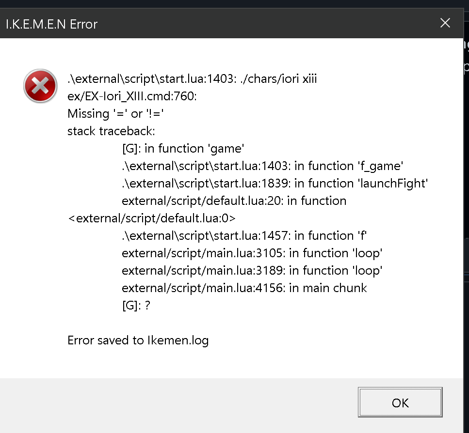 HitDefAttr() crashes IKEMEN · Issue #1004 · ikemen-engine/Ikemen-GO · GitHub