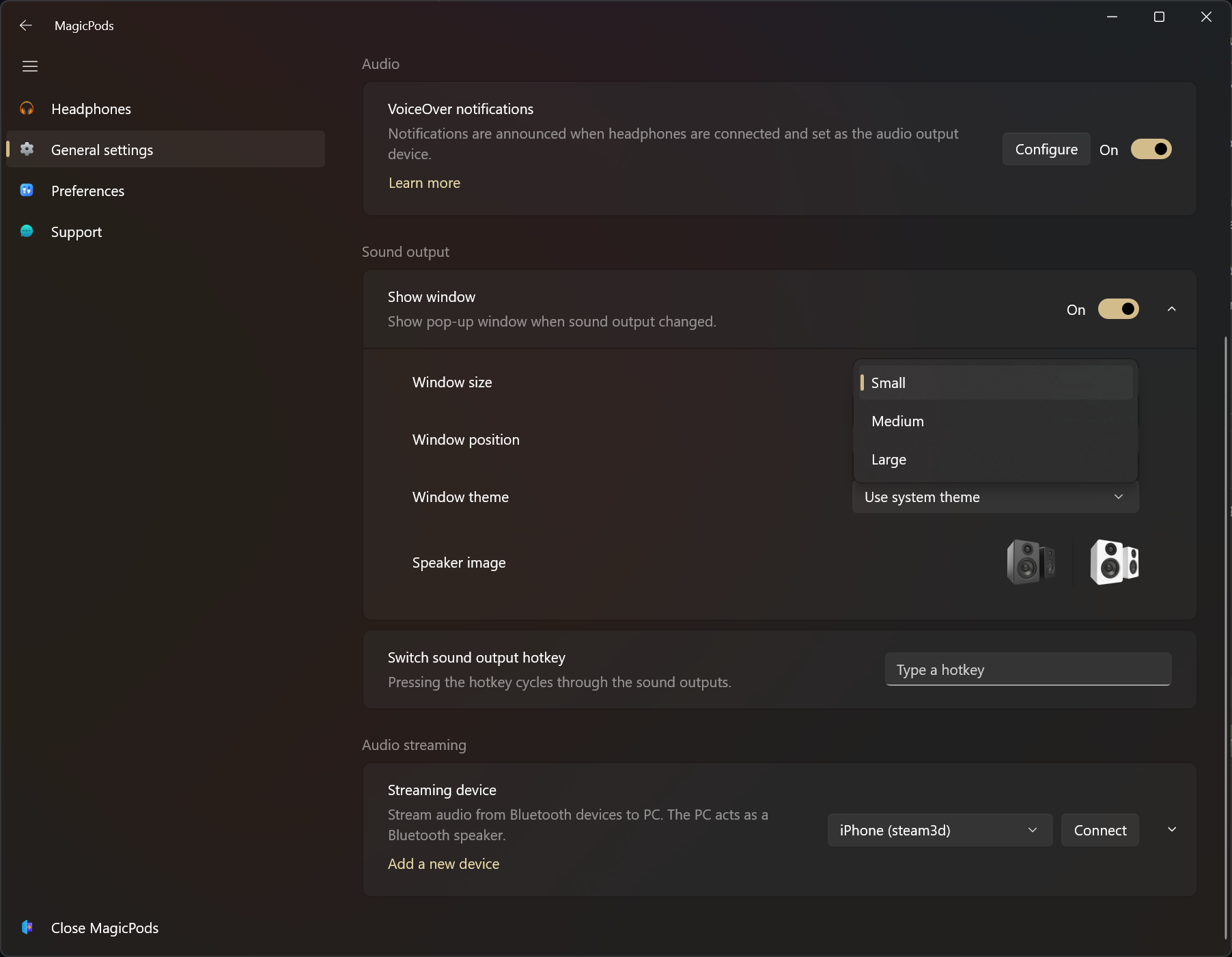 Request：Shortcut keys, animation, Popup size · Issue #372 · steam3d/MagicPods-Windows · GitHub
