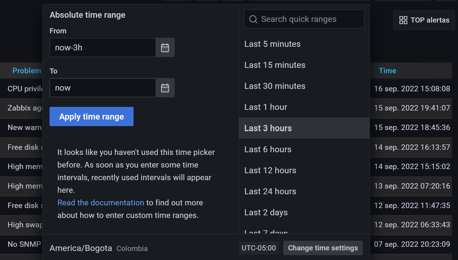 Dashboard Timezone Setting Is Not Working In Problems Panel · Issue 1506 · Grafana Grafana
