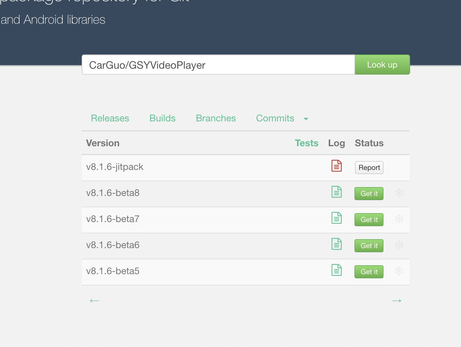v8.1.6-jitpack 版本拉不下了，看编译日志报错了 · Issue #3461 · CarGuo/GSYVideoPlayer · GitHub