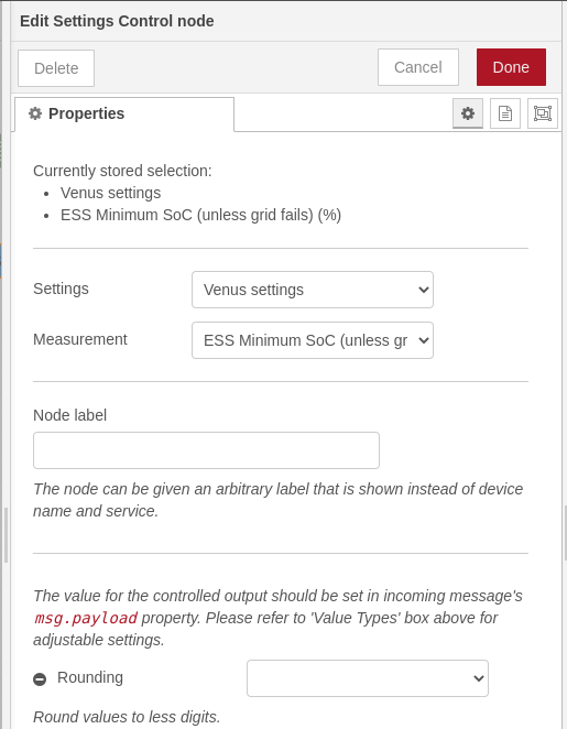[BUG] rounding on control node · Issue #173 · victronenergy/node-red-contrib-victron · GitHub